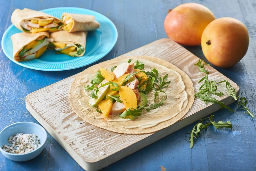 Mangoes Australia Smoked chicken and mango wraps - Mangoes Australia